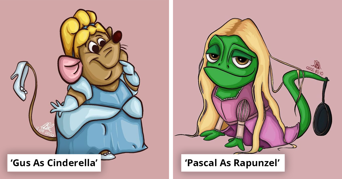 Disney Sidekicks Reimagined As Their Princess Counterparts (10 Pics ...
