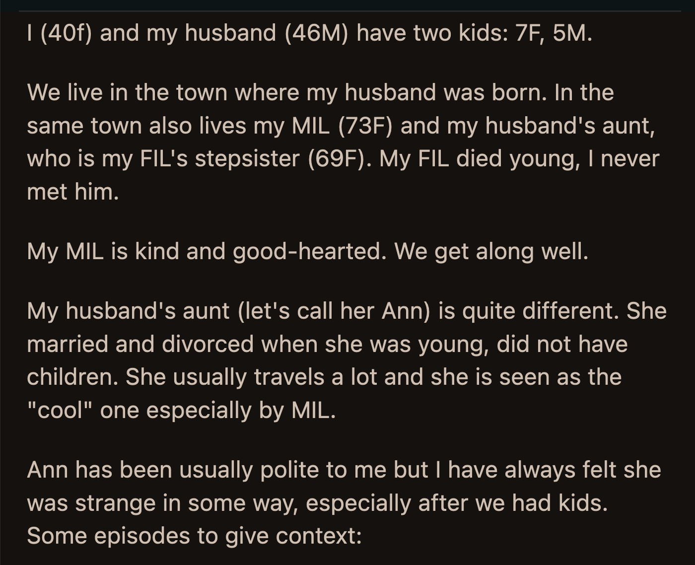 Mom Of Two Unsettled By Aunt's Behavior With Kids, Redditors Fear Aunt ...